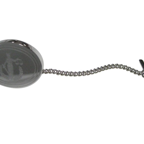 Kiola Designs | Accessories | Silver Toned Etched Oval Lady Justice Tie ...